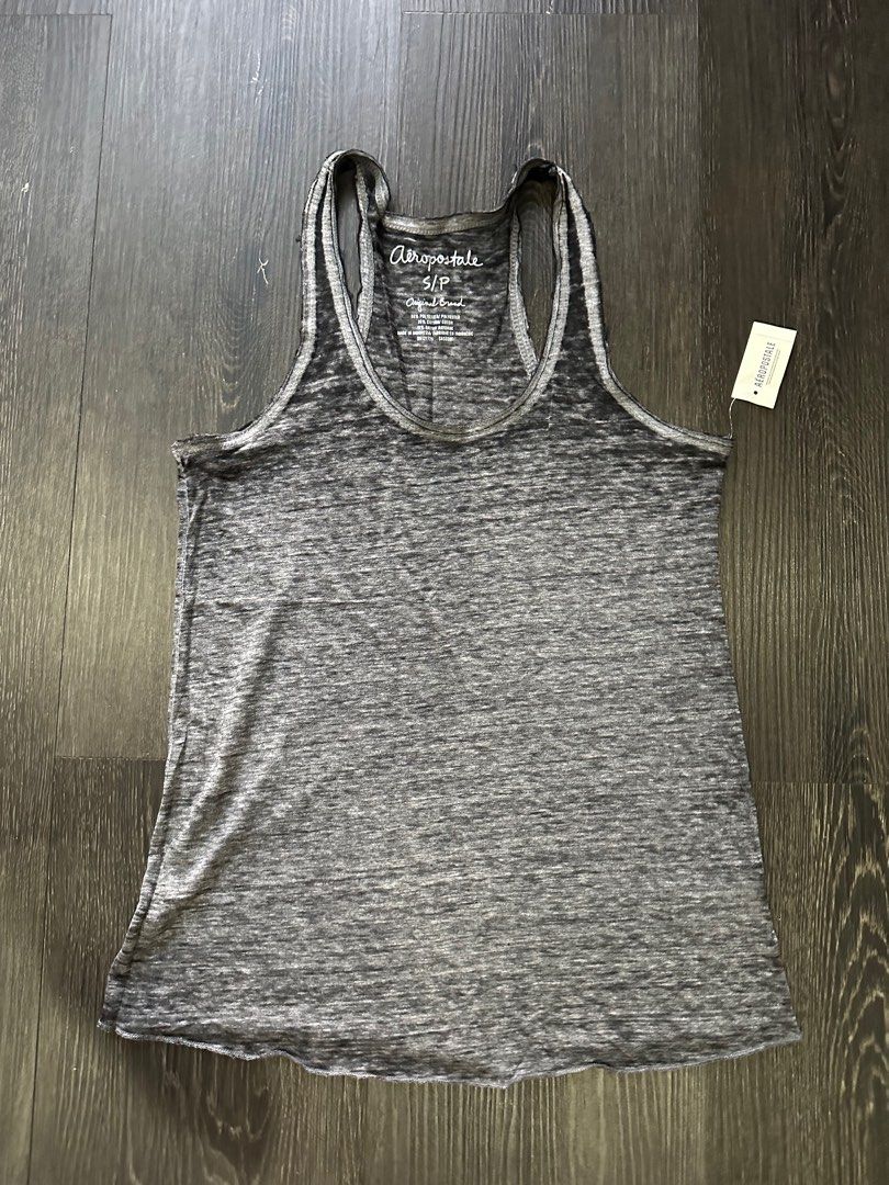 Dark Gray Gym Sando, Women's Fashion, Tops, Sleeveless on Carousell