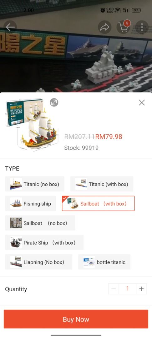 Diamond Blocks 3000pcs Sailing Model Series (Sailing Boat) Non Lego ...