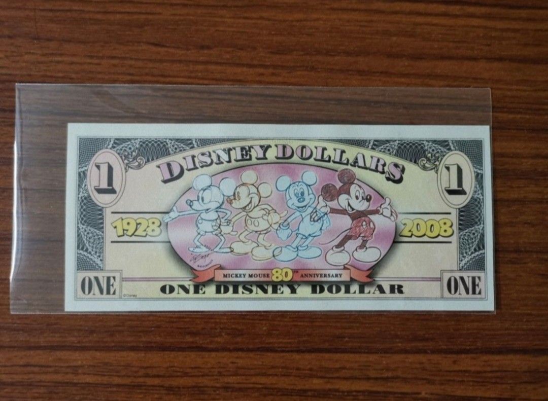Disney Dollar One - Mickey Mouse 80th Anniversary, Hobbies & Toys ...