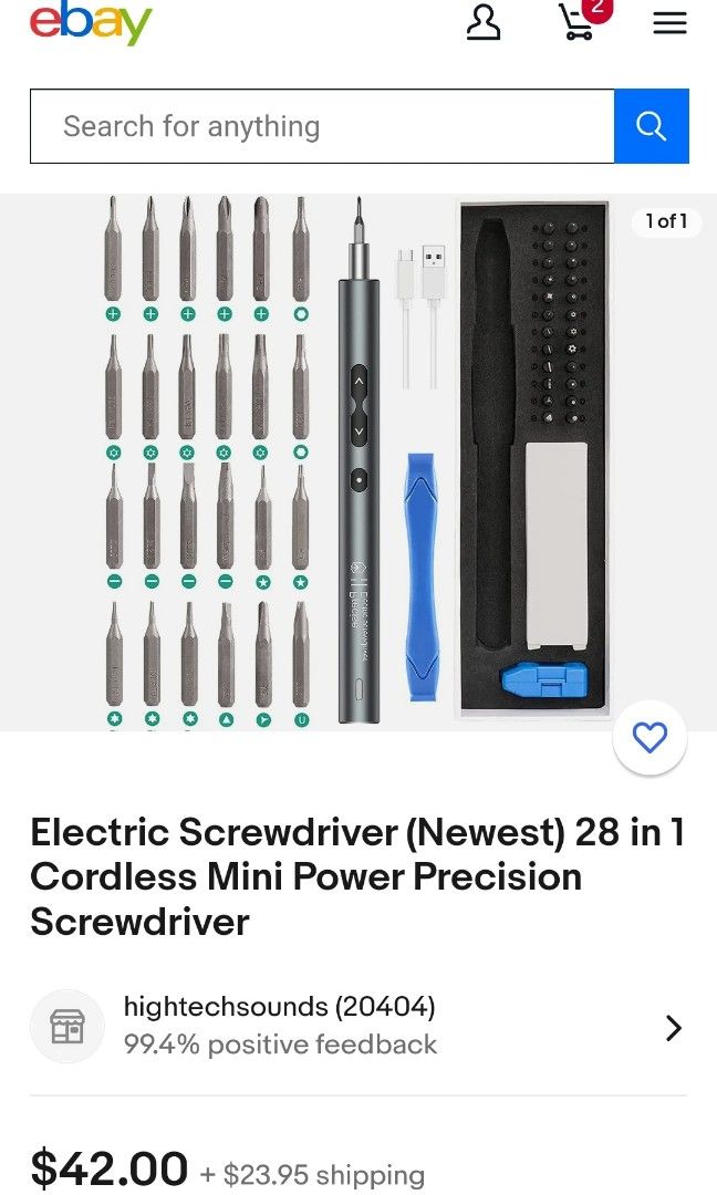 Electric Screwdriver 28 in 1 Cordless Mini Power Precision Screwdriver ...