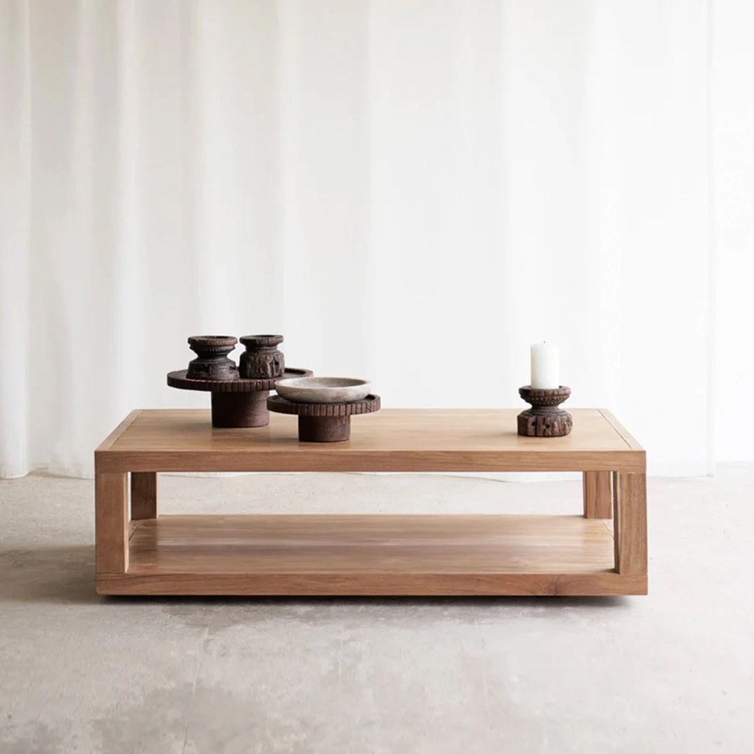 Ethnicraft DUPLEX Soul & Tables solid natural sustainable teak coffee ...