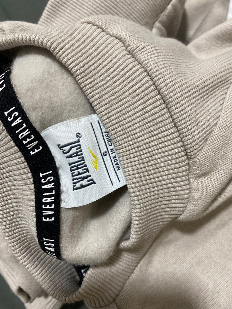 EVERLAST beige sweater, Men's Fashion, Tops & Sets, Hoodies on Carousell