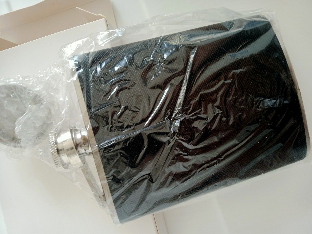 Flask with PVC Leather & funnel, Furniture & Home Living, Kitchenware ...
