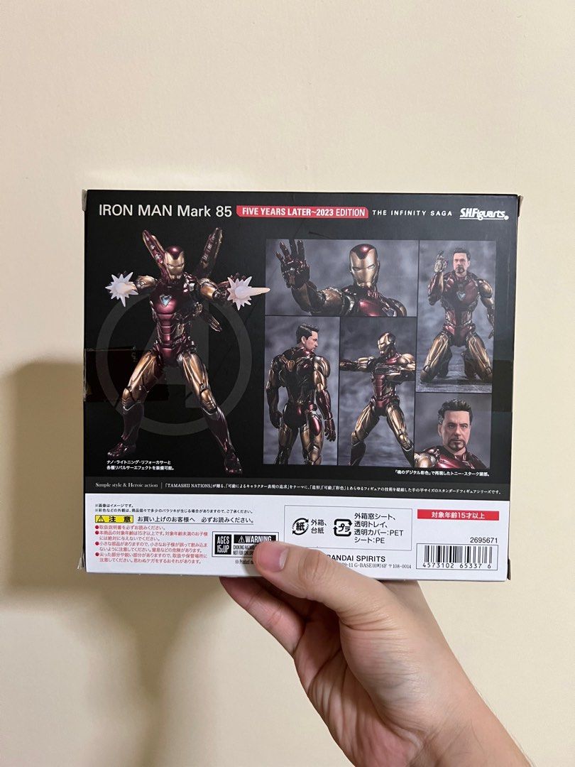 (FREE COURIER) SHF SH FIGUARTS IRON MAN MK 85 MARVEL AVENGERS INFINITY SAGA ENDGAME 5 YEARS ...