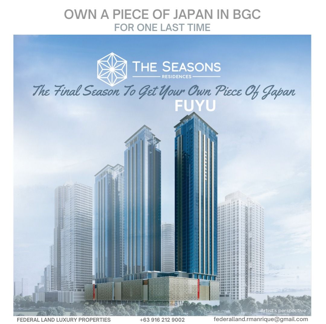 Fuyu Tower The Seasons Residences Preselling Condo in BGC beside grand ...