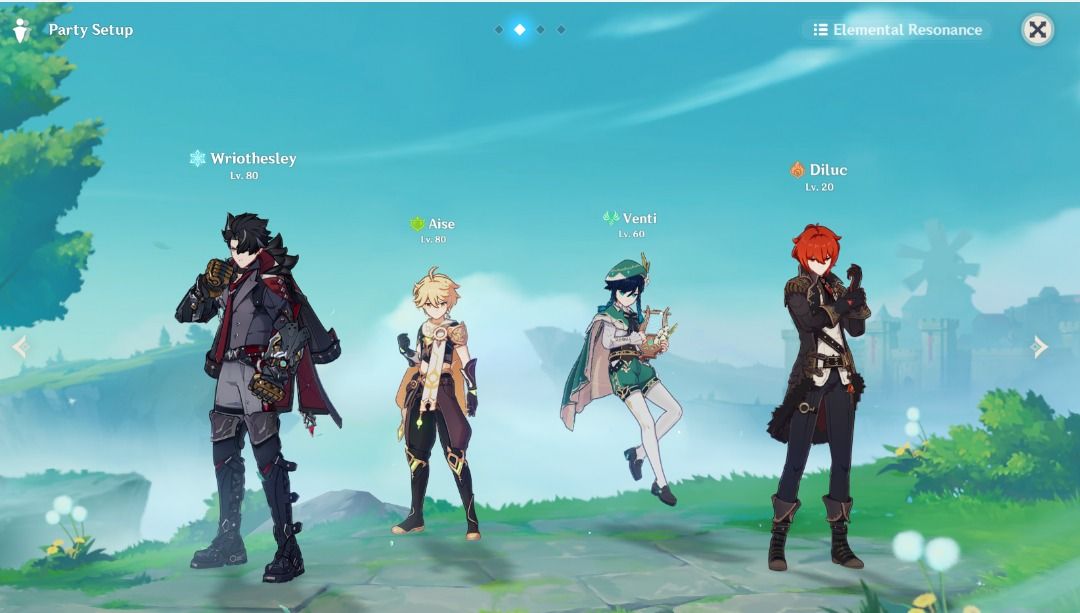 Genshin Account AR 50 Wriothesley and Venti plus sig and 191 interwined ...