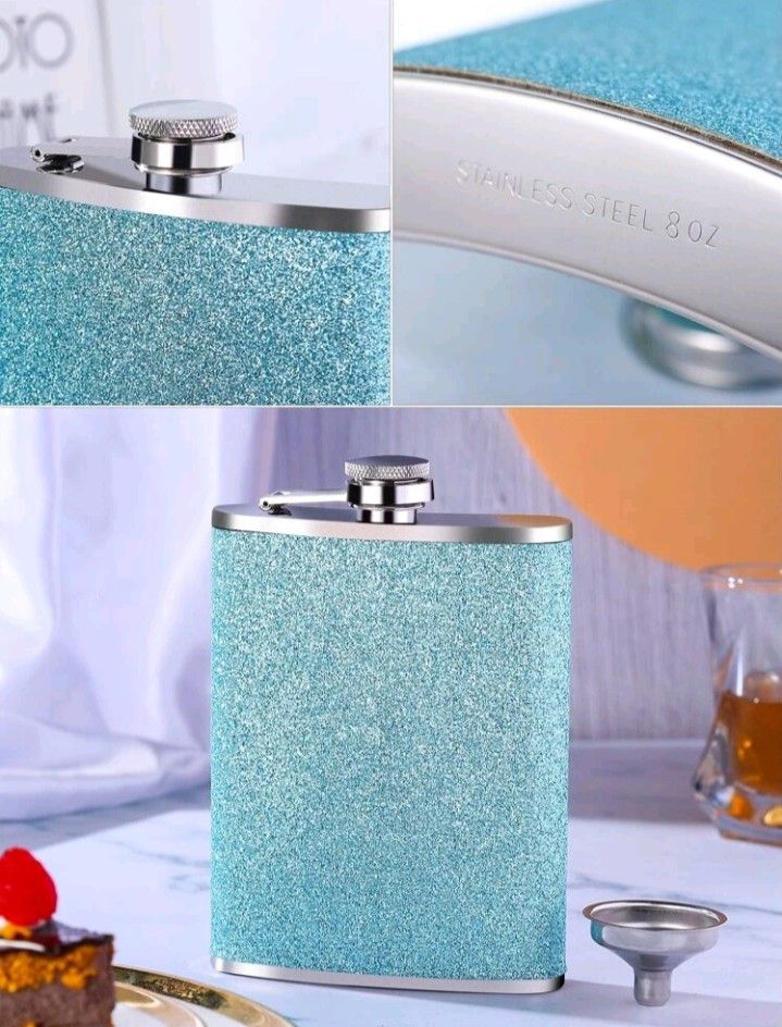 Glitter Flask with Funnel Brand New Pink / Blue, Furniture & Home ...