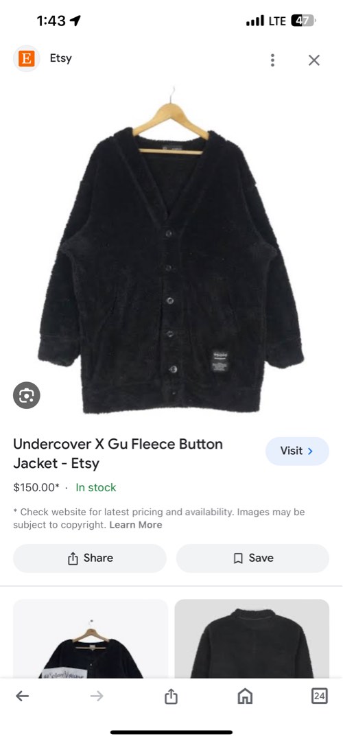 GU x Undercover Oversized Fleece Jacket, Women's Fashion, Coats, Jackets and Outerwear on Carousell