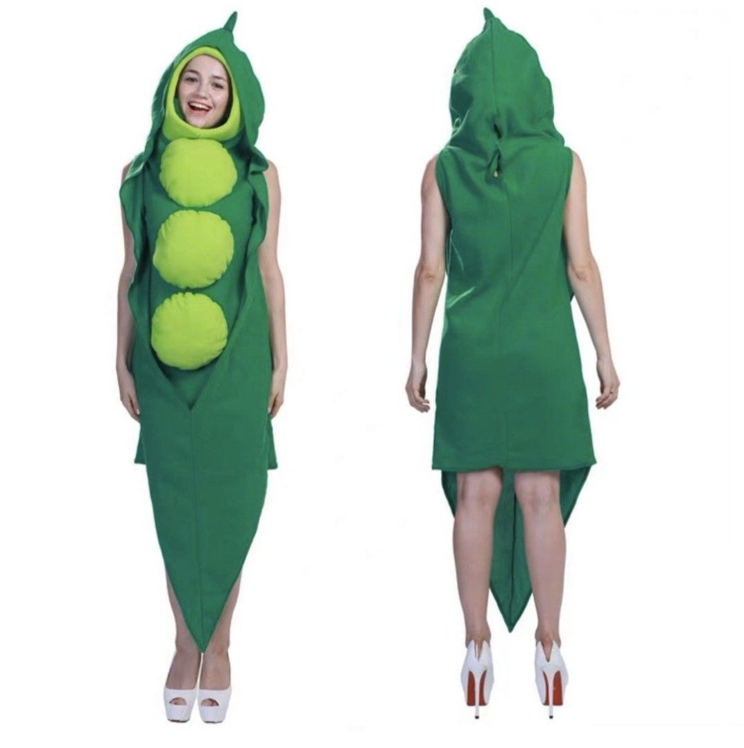 Halloween Costume Edamame Peas In Pod Green Suit, Women's Fashion ...