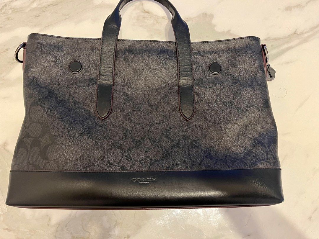 COACH HAMILTON PORTFOLIO BRIEF IN SIGNATURE CANVAS, Men's Fashion, Bags ...