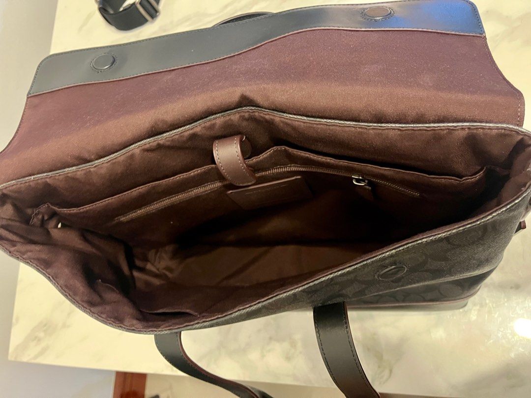 COACH HAMILTON PORTFOLIO BRIEF IN SIGNATURE CANVAS, Men's Fashion, Bags ...