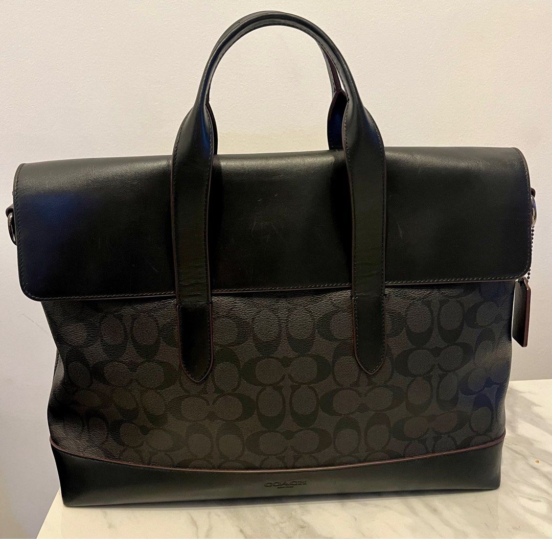 COACH HAMILTON PORTFOLIO BRIEF IN SIGNATURE CANVAS, Men's Fashion, Bags ...