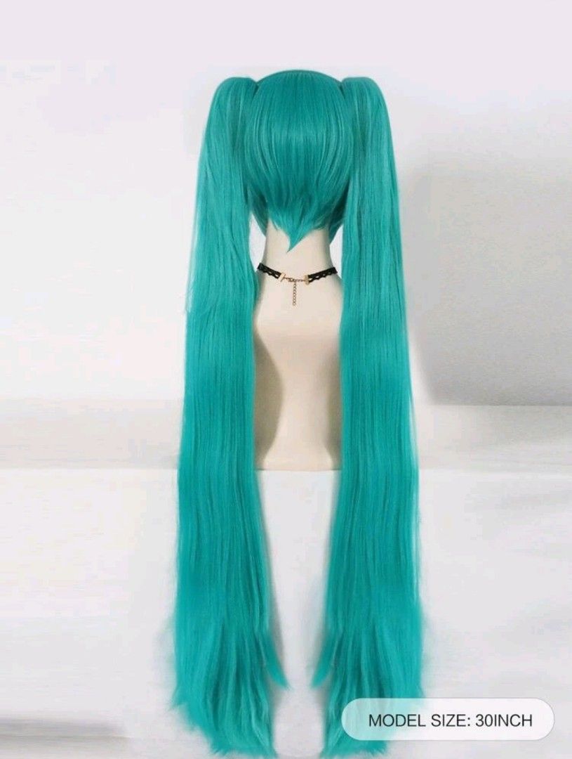 Hatsune Miku wig ( FREE SF ), Women's Fashion, Watches & Accessories ...