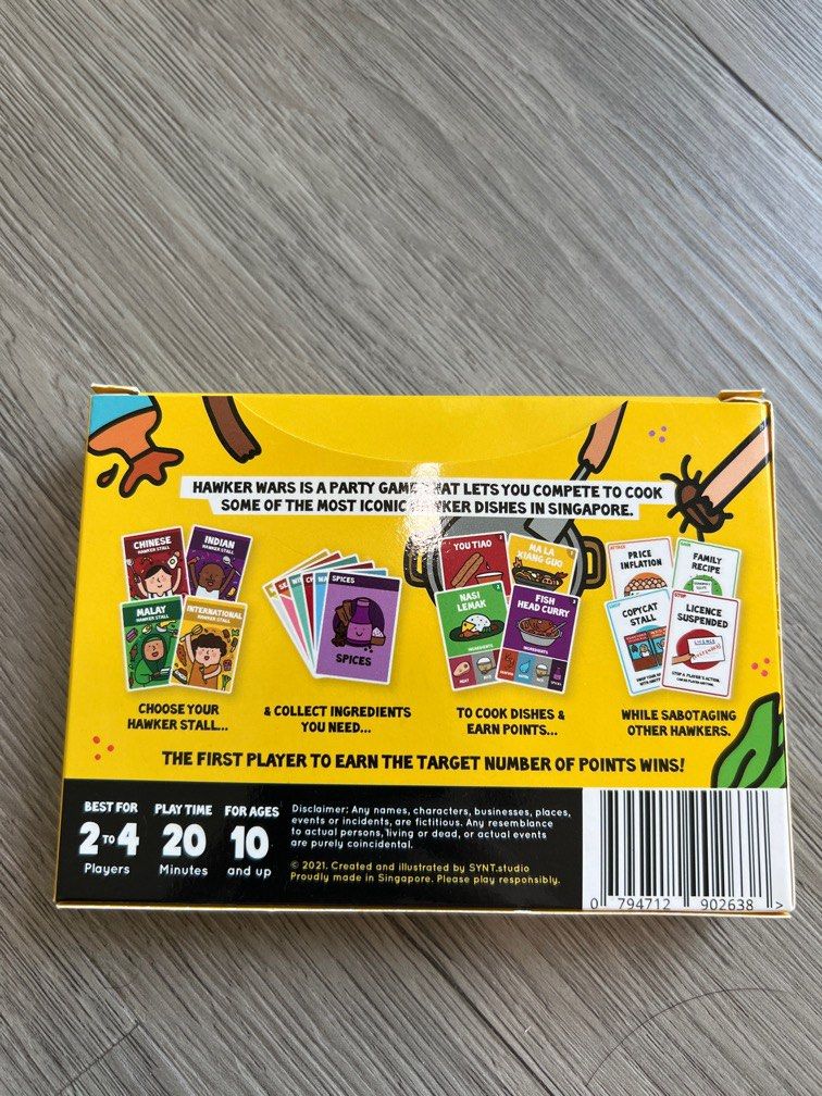 Hawker wars card game, Hobbies & Toys, Toys & Games on Carousell