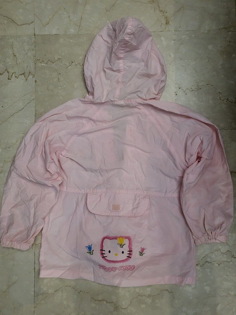 Hello Kitty Pink Kids Jacket Wind Breaker Parka foldable, Babies & Kids ...