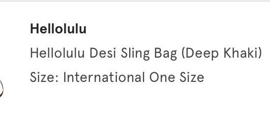 Hellolulu Desi Sling Bag (Deep Khaki), Women's Fashion, Bags & Wallets, Cross-body Bags on Carousell