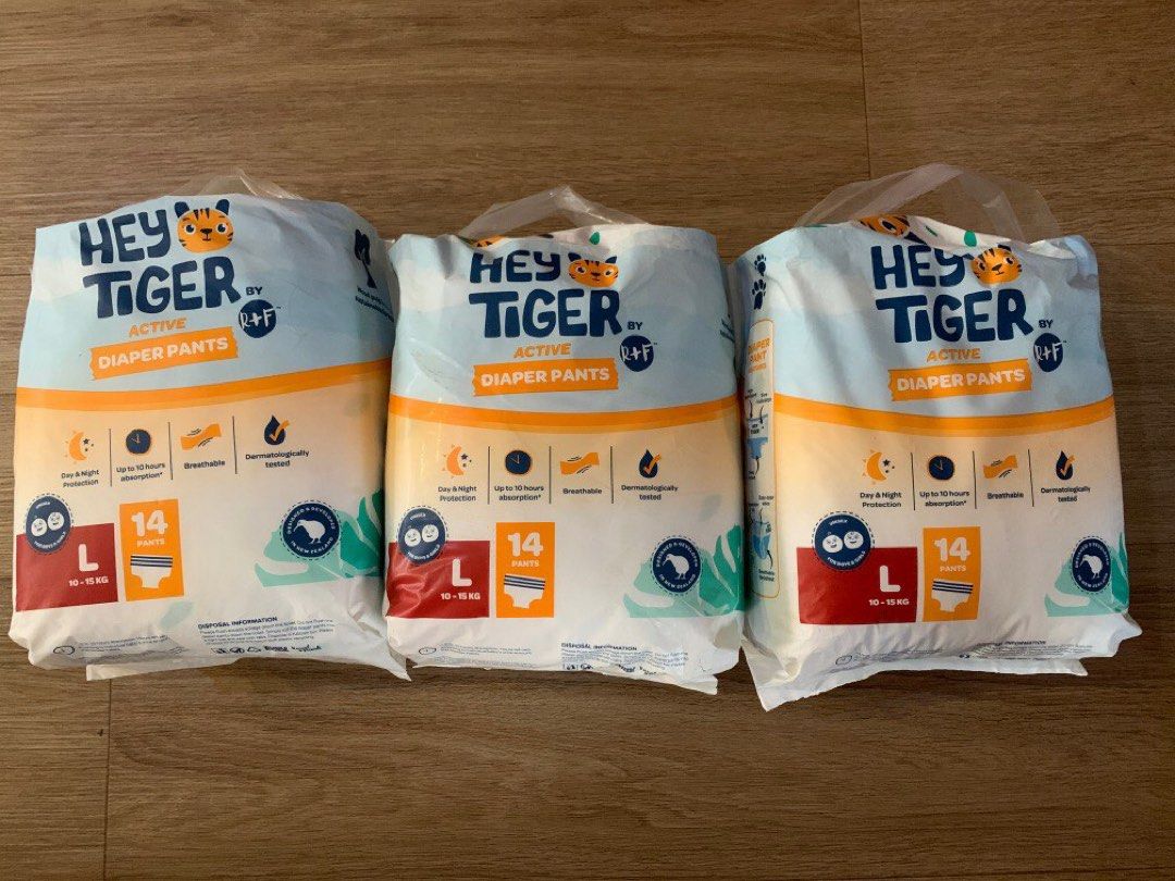 Hey Tiger by Rascal and Friends diaper pants (L), Babies & Kids, Bathing & Changing, Diapers ...