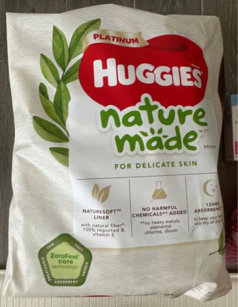 Huggies NatureMade - Size M diapers (tape), Babies & Kids, Bathing ...