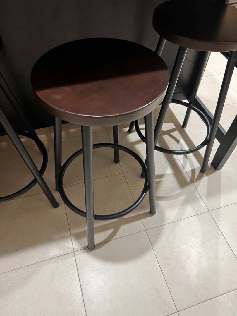 IKEA - KITCHEN ISLAND - VADHOLMA with 3 stools, Furniture & Home Living ...