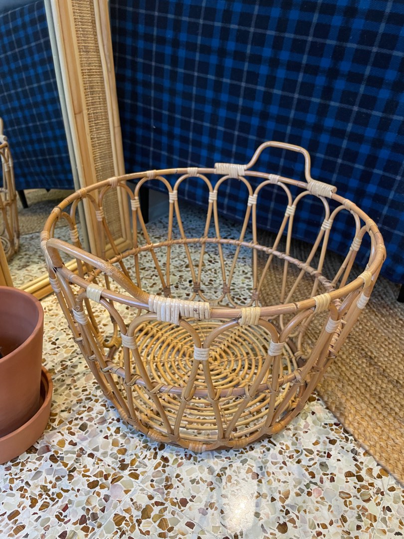 IKEA Snidad rattan basket, Furniture & Home Living, Home Improvement ...