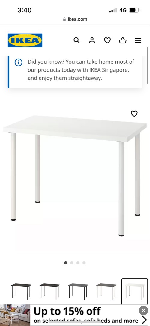 IKEA Table, Furniture & Home Living, Furniture, Tables & Sets on Carousell