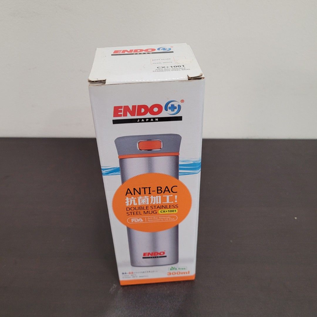 Japan Endo Plus 300ml Anti-Bac Double Stainless Steel Mug Thermal Flask ...