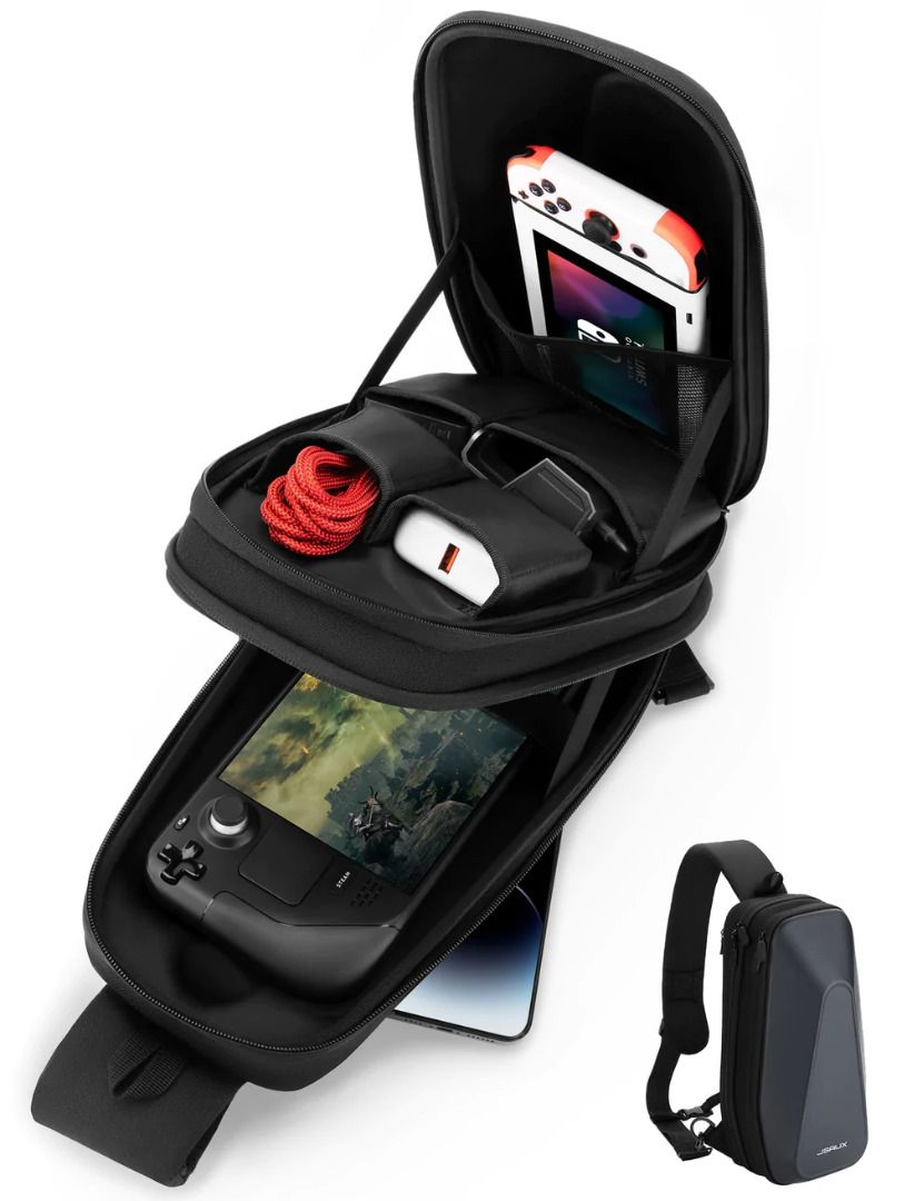 JSAUX Steam Deck Sling Bag + free JSAUX 180 USB connector, Men's ...