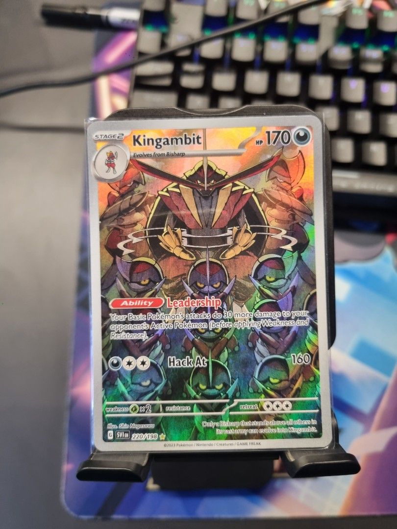 Kingambit IR 220/198 (scarlet and violet base set) Pokemon, Hobbies ...