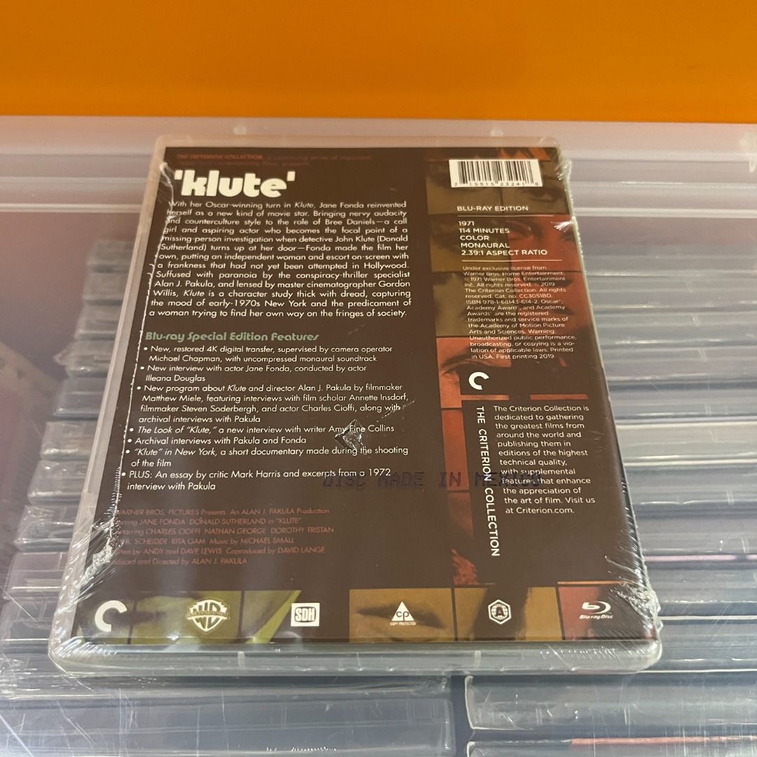 Klute Blu-ray, Criterion, 興趣及遊戲, 音樂、樂器 & 配件, 音樂與媒體 - CD 及 DVD - Carousell
