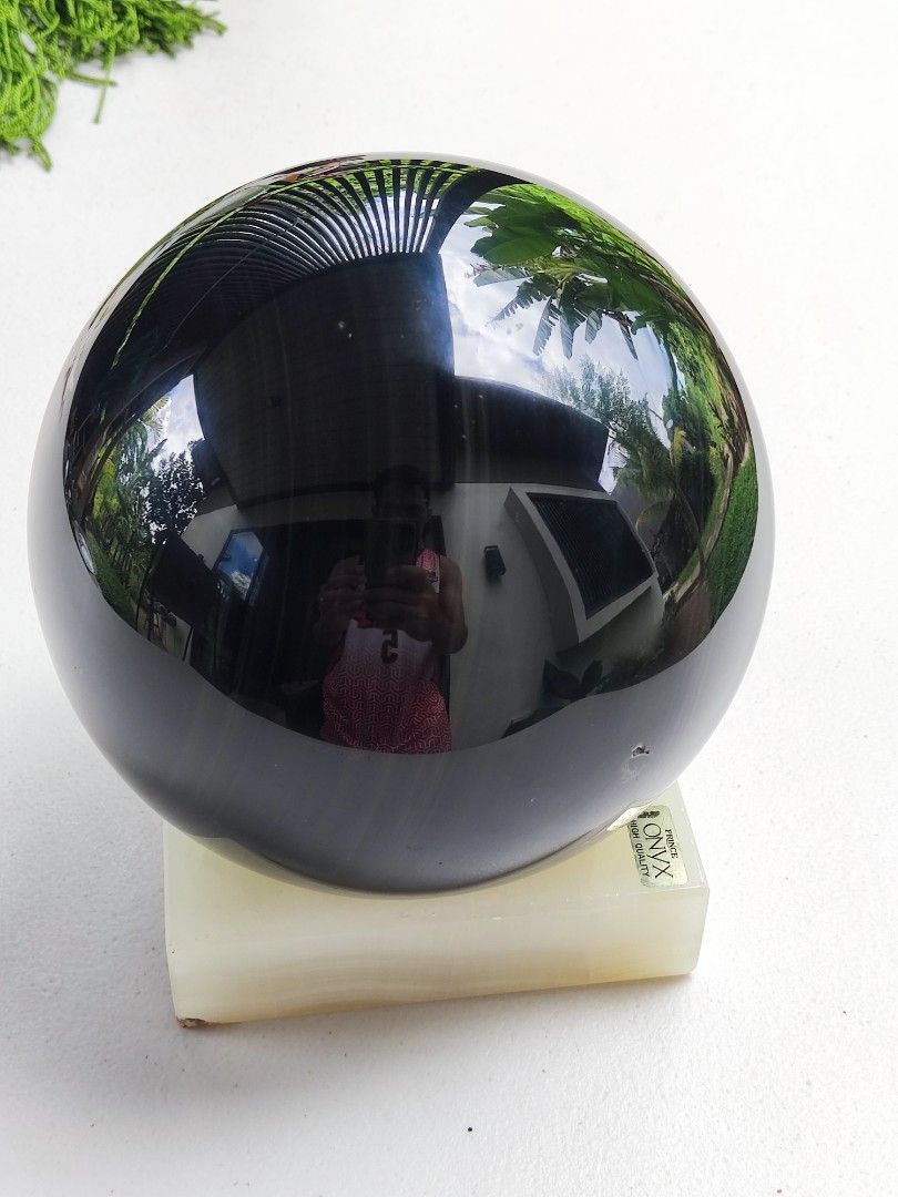 Large Black Obsidian Sphere, Hobbies & Toys, Memorabilia & Collectibles ...