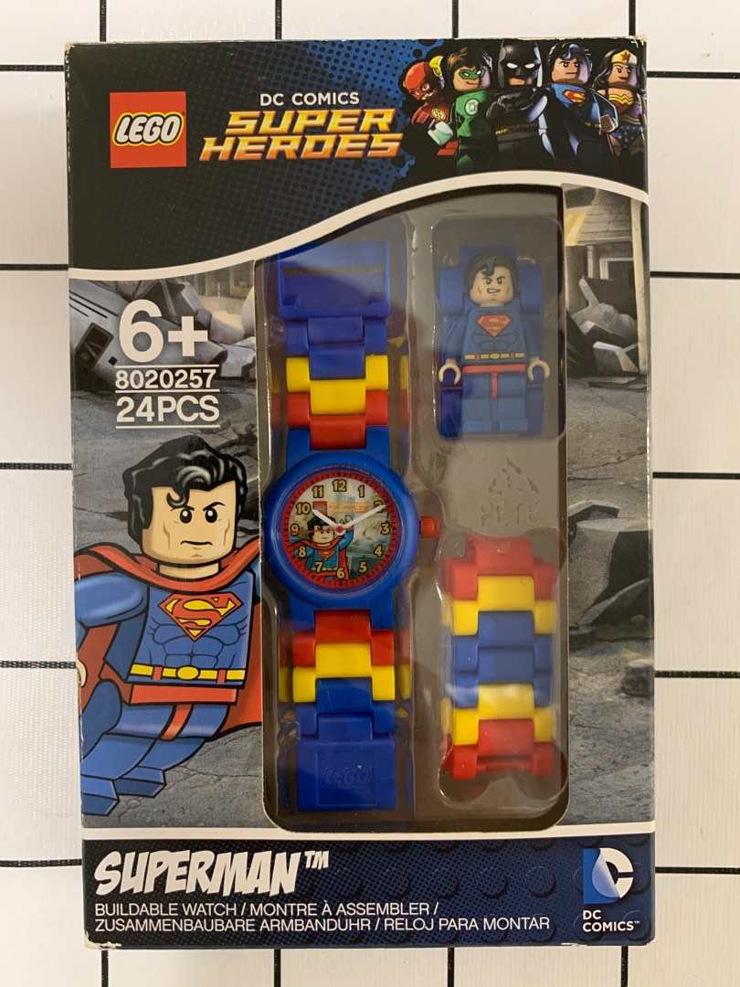 LEGO kids watches superman minifigure link 8020257 超人 手錶 玩具, 興趣及遊戲, 玩具 ...