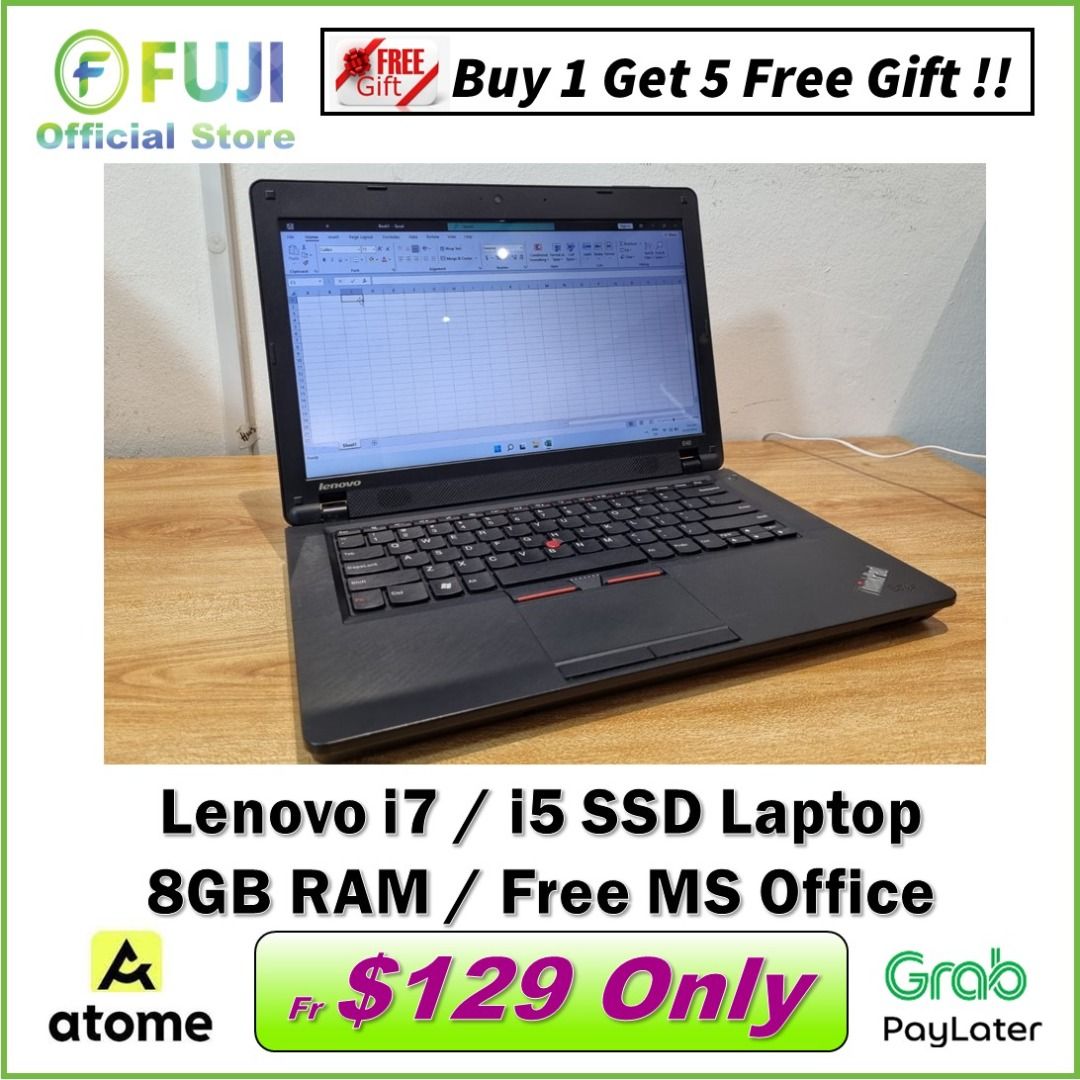 Lenovo Intel i7 Laptop - 14 Inch - 128GB SSD - 8GB RAM - Win 11 + Free ...