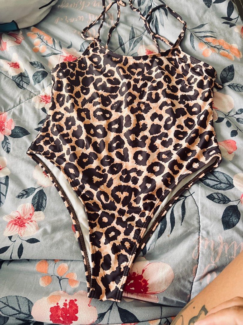 Leopard one piece, Women's Fashion, Swimwear, Bikinis & Swimsuits on ...
