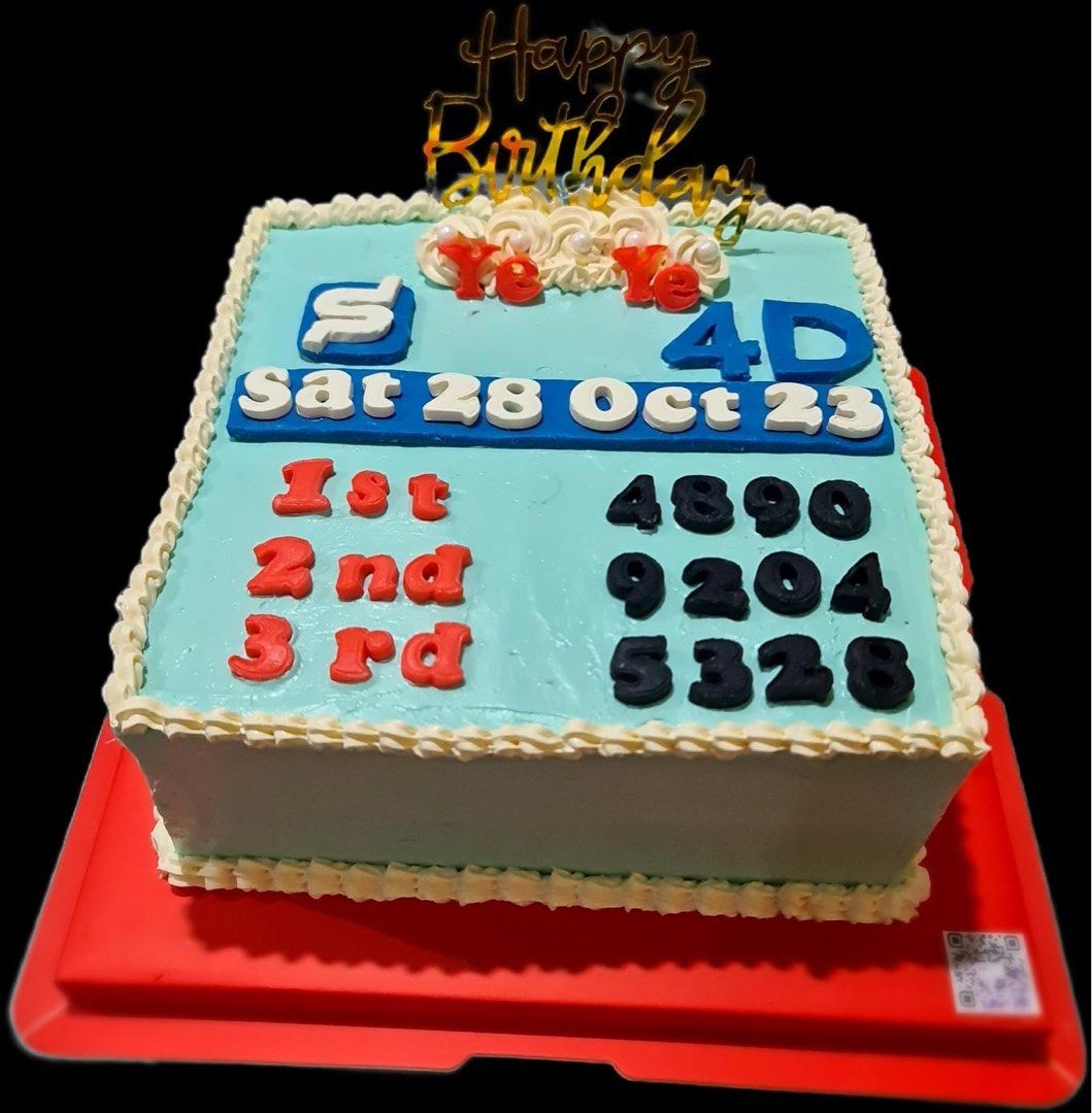 Lottery (4D) cake (money pulling cake) , Food & Drinks, Homemade Bakes ...