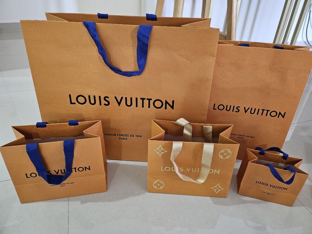 LV Paper Bags, Luxury, Accessories on Carousell