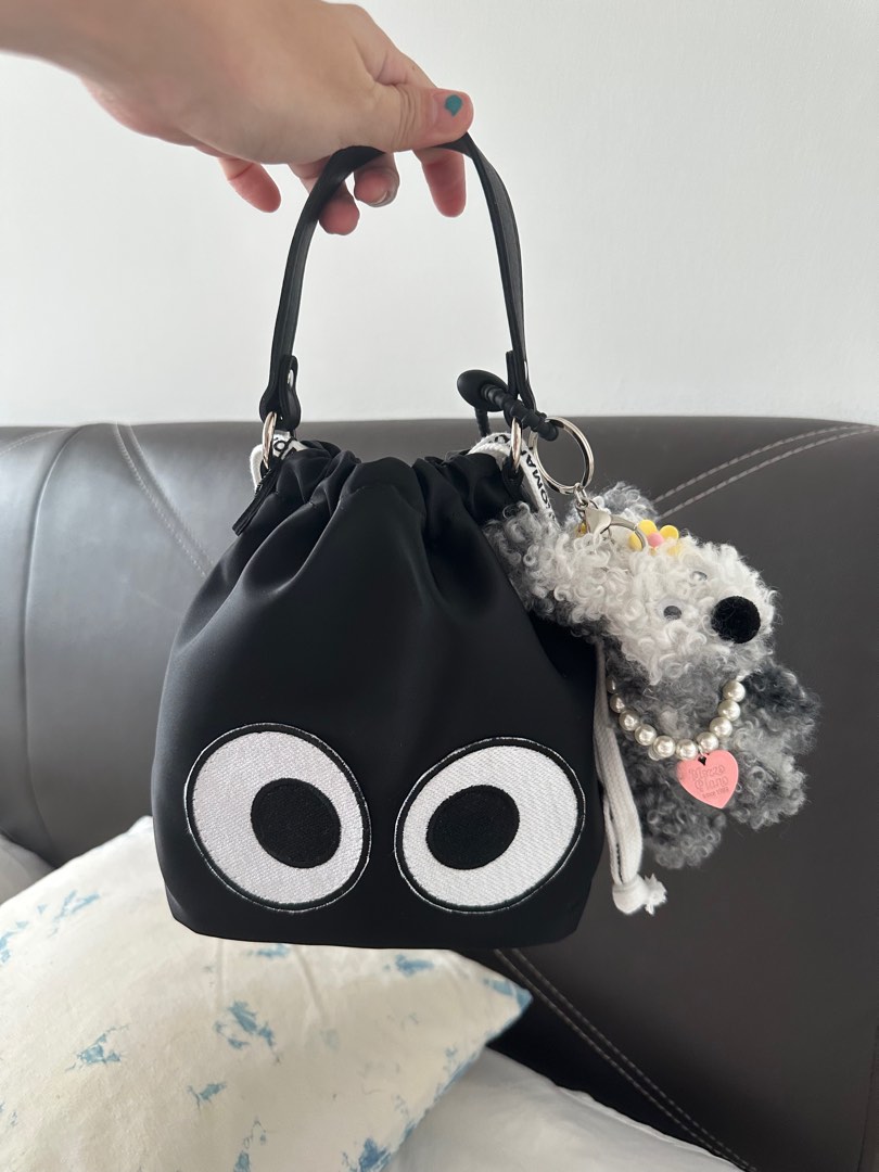 Makomaki Signature Eyes Nylon Bucket Bag, Women's Fashion, Bags ...