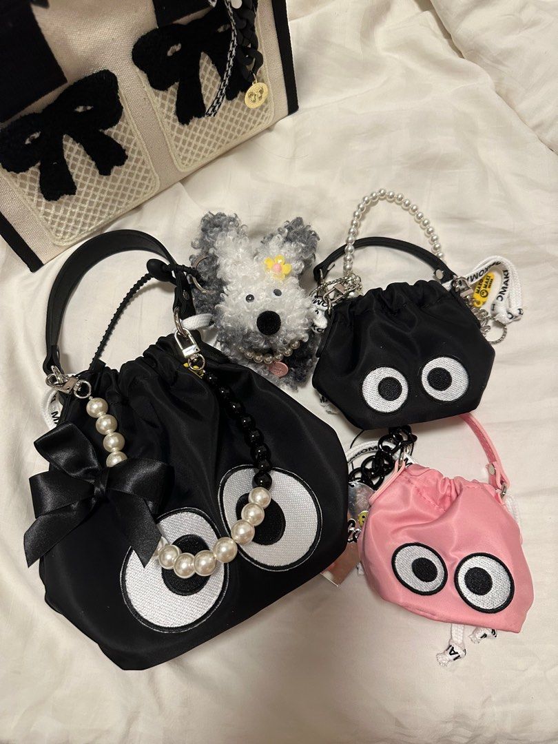 Makomaki Signature Eyes Nylon Bucket Bag, Women's Fashion, Bags ...