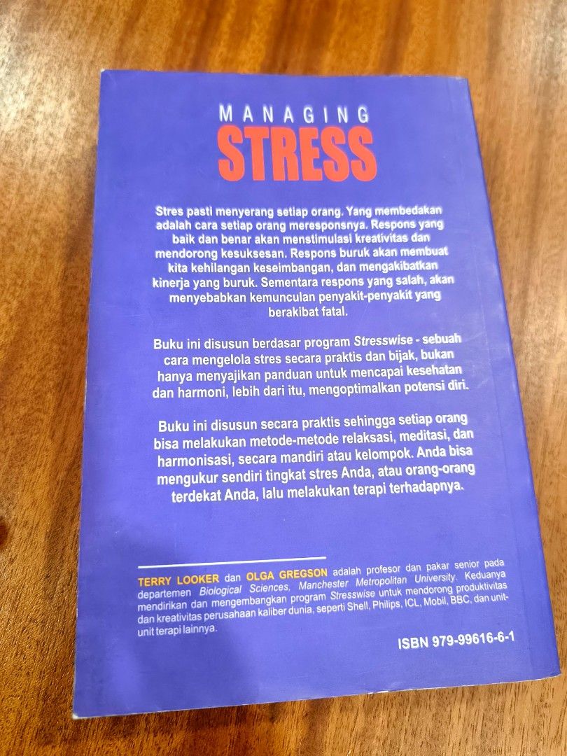 Managing Stress Mengatasi Stress Secara Mandiri Buku Terry Looker Olga ...