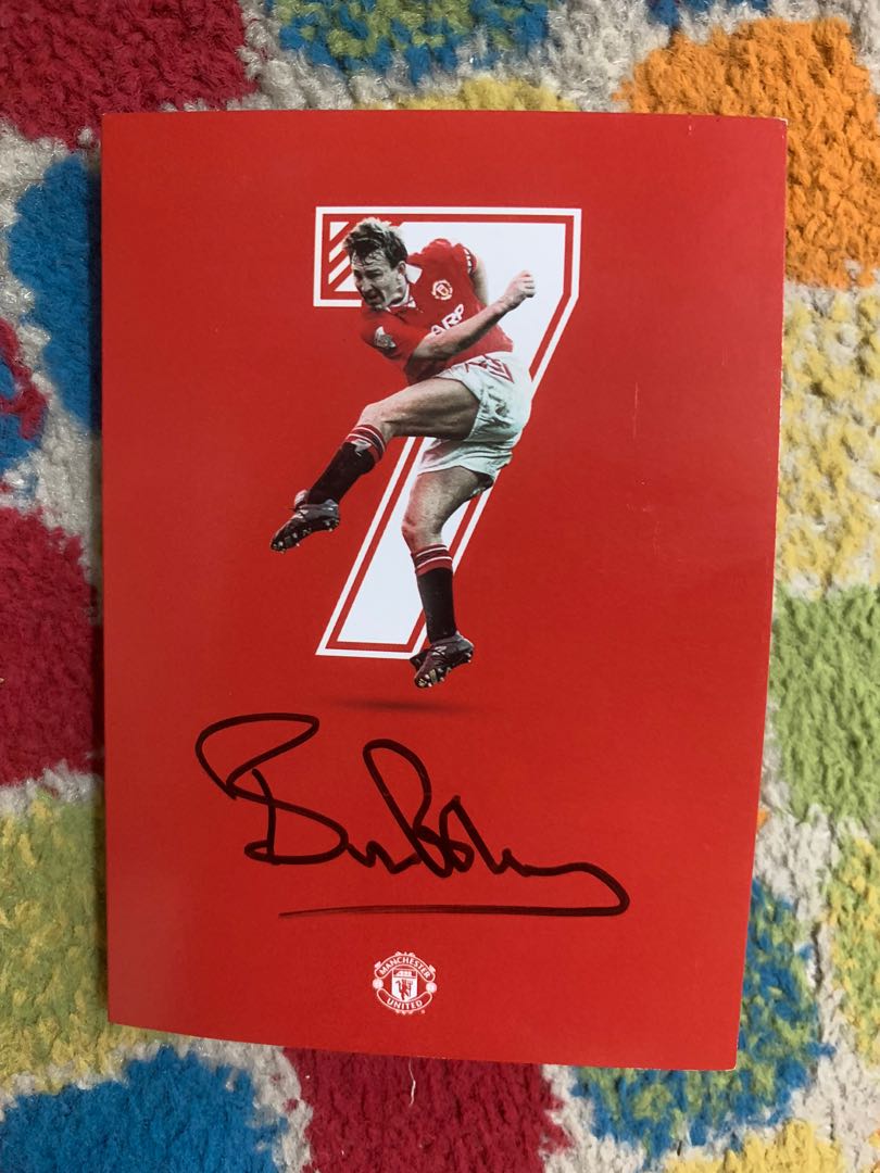 Manchester United Legend Bryan Robson Hand Signed Collectible Card ...