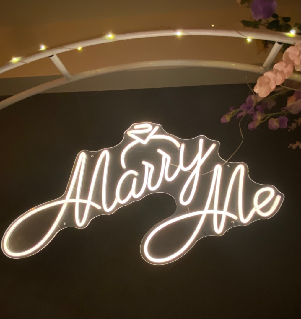 Marry Me Neon Light Signage [Rent], Hobbies & Toys, Stationery & Craft ...