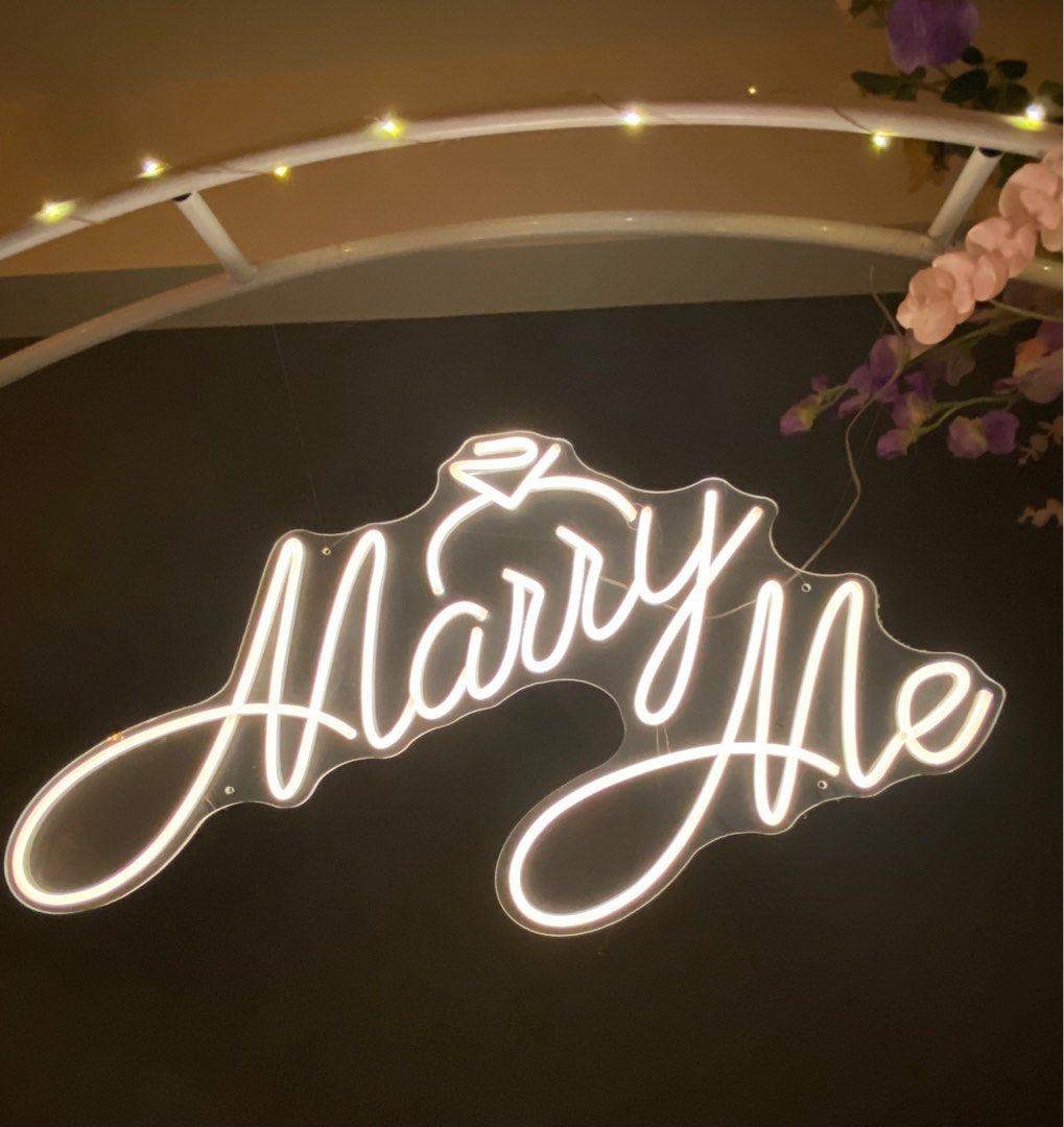Marry Me Neon Light Signage [Rent], Hobbies & Toys, Stationery & Craft ...