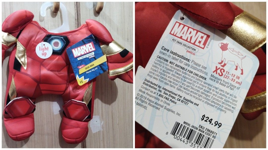 Marvel Iron Man dog costume, Pet Supplies, Homes & Other Pet ...