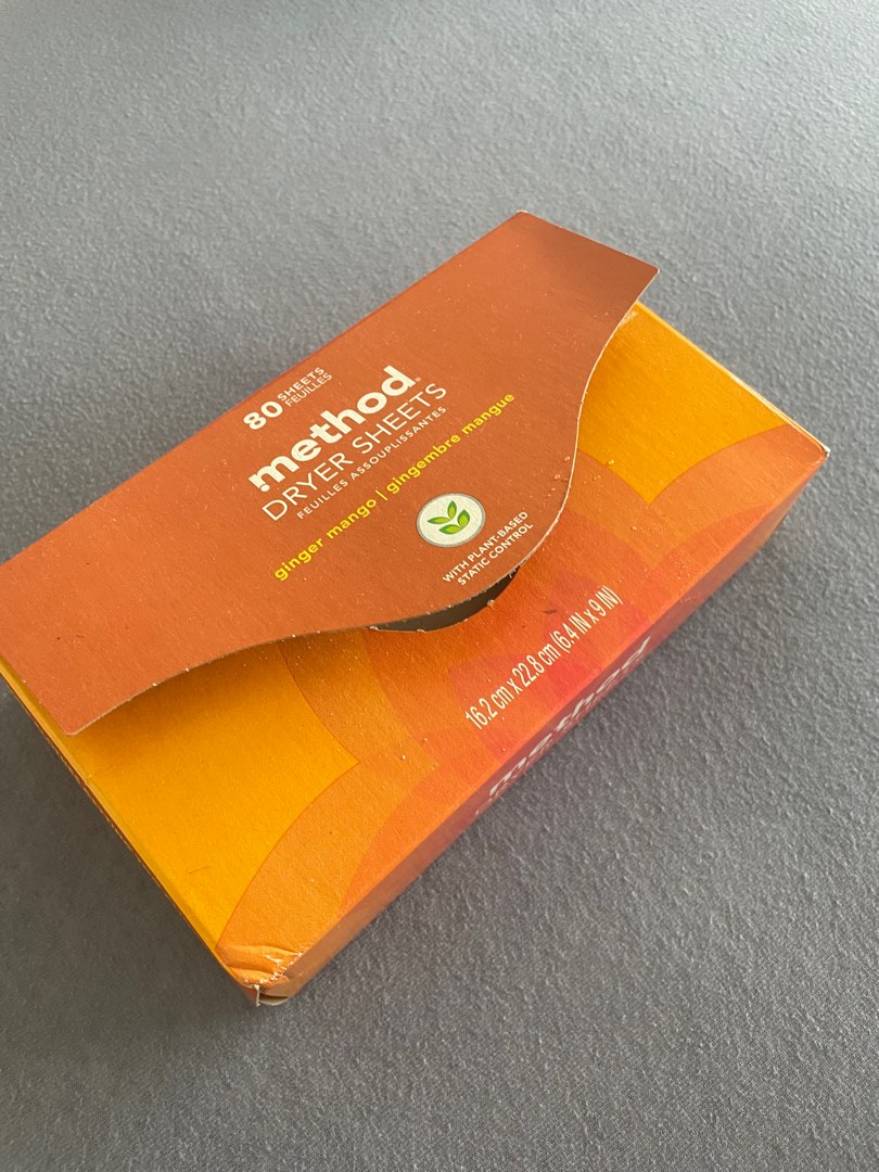 Method dryer sheets anti static for dryer, Furniture & Home Living ...