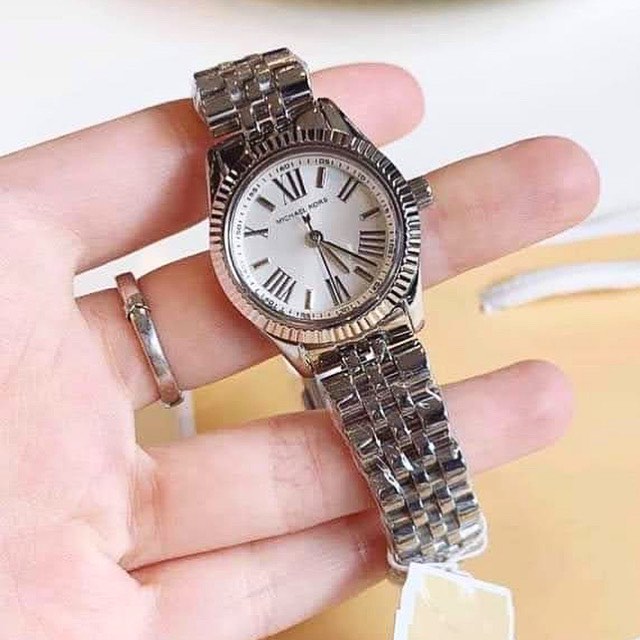 MK MINI LEXINGTON SILVER DIAL AUTHENTIC WATCH, Women's Fashion, Watches ...