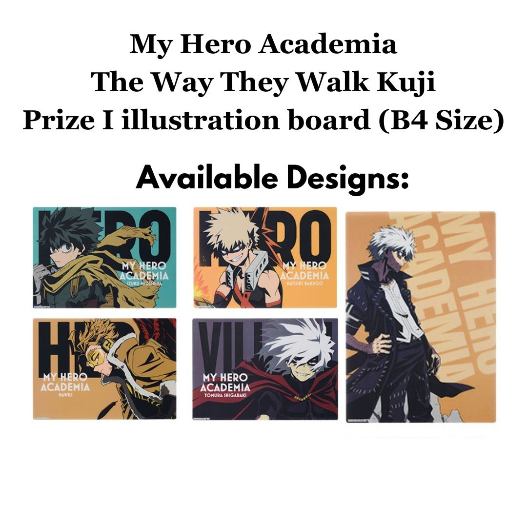 My Hero Academia MHA - The Way They Walk Kuji (Prize I Illustration ...