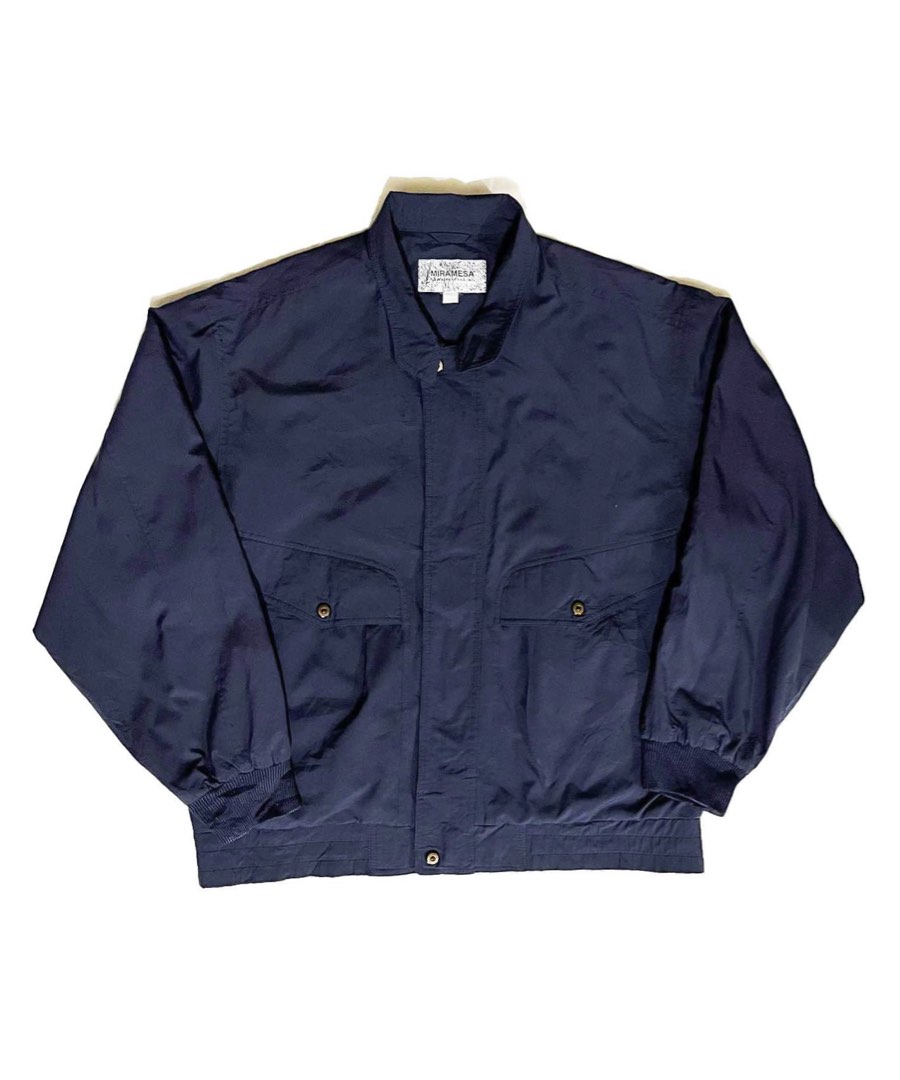 NAVY BLUE TWO POCKET BOMBER JACKET, Men's Fashion, Coats, Jackets and ...