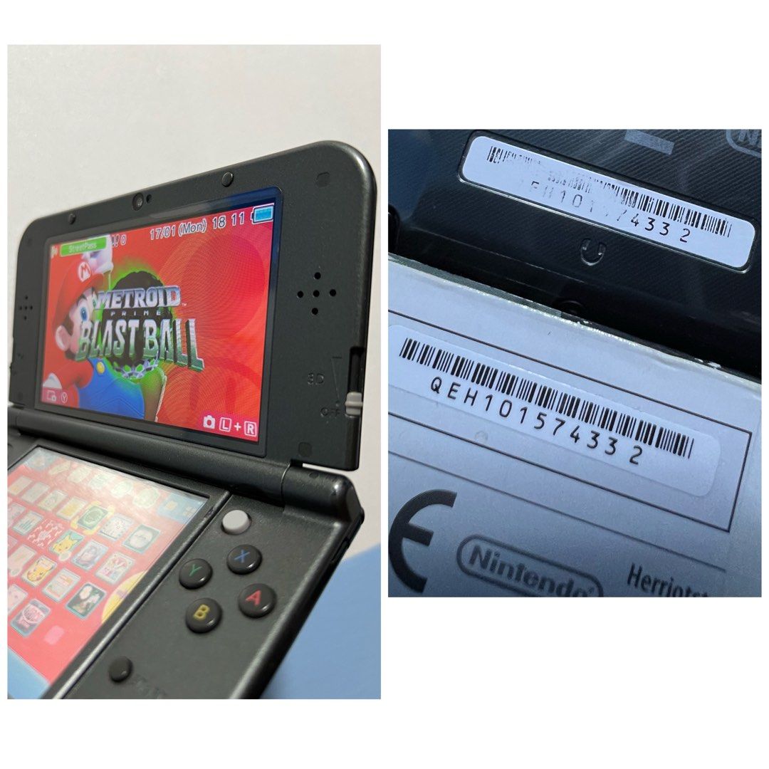 New Nintendo 3DS XL Metallic Black Complete in Box (IPS Top Screen & Non Cfw w/ Paid Games ...