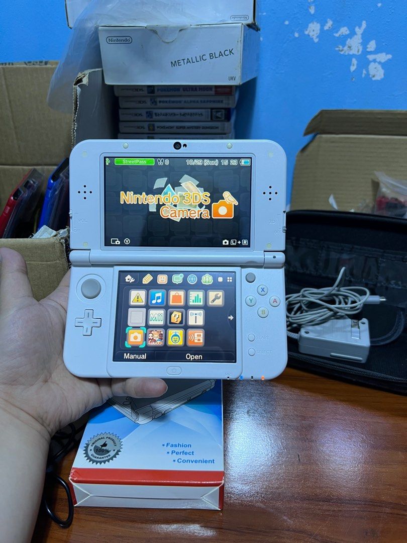 New Nintendo 3DS XL Pearl White (IPS Top Screen, Very Presentable & Non ...