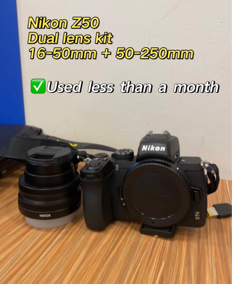 Nikon z50 dual lens kit, Photography, Cameras on Carousell