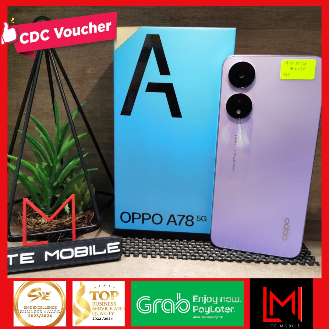 Oppo A78 5G Glowing Purple 128GB, Mobile Phones & Gadgets, Mobile Phones, Android Phones, OPPO ...